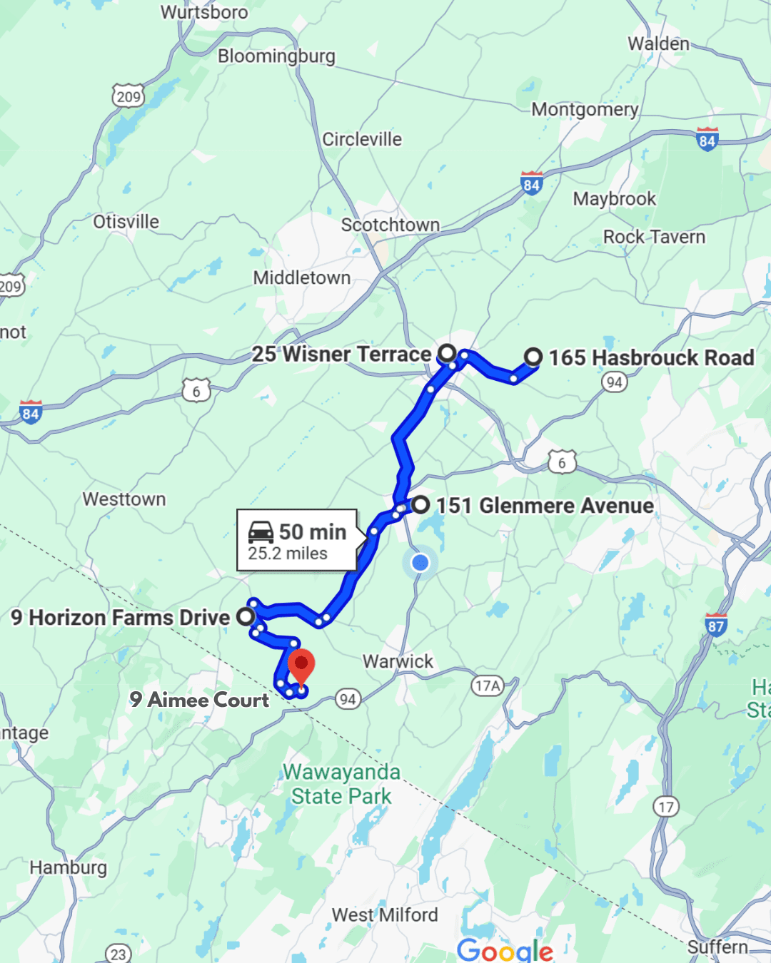 GSK Pond Tour Map | Garden State Koi Pond & Waterfall Design Center